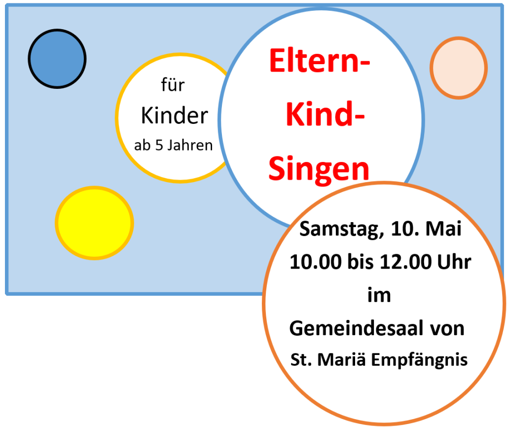 Eltern-Kind Singen am 10. Mai – Pfarrei St. Antonius